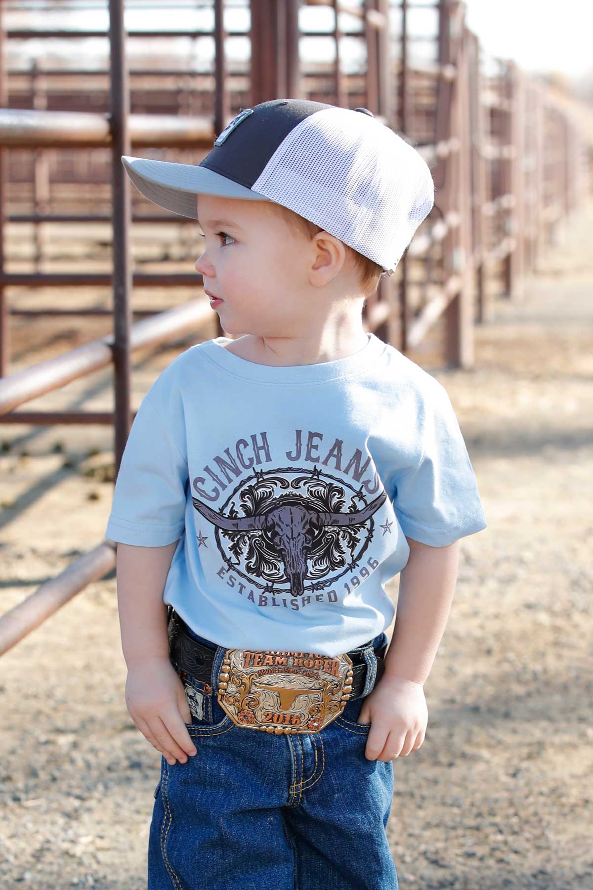 Cinch Toddler Boy's Light Blue Graphic Tee MTT7671103 | Corral Western Wear