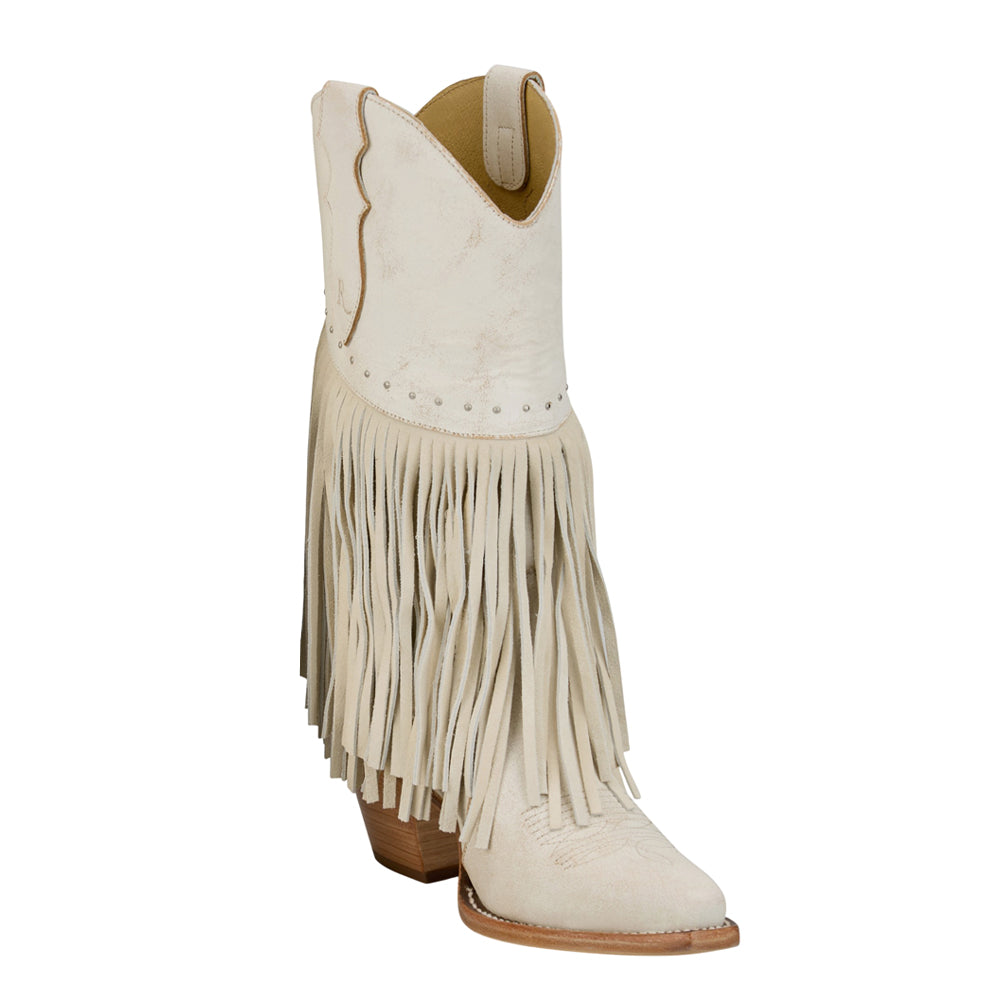 Justin Women's Reba Nell Vintage Ivory Fringe Boot RML223 | Corral ...