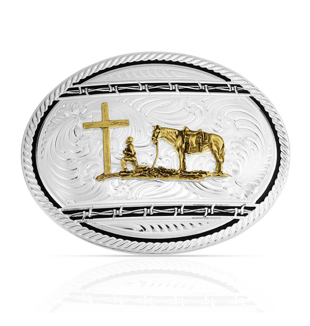 Montana Silversmiths Relentless Christian Cowboy Buckle 56300-731 ...