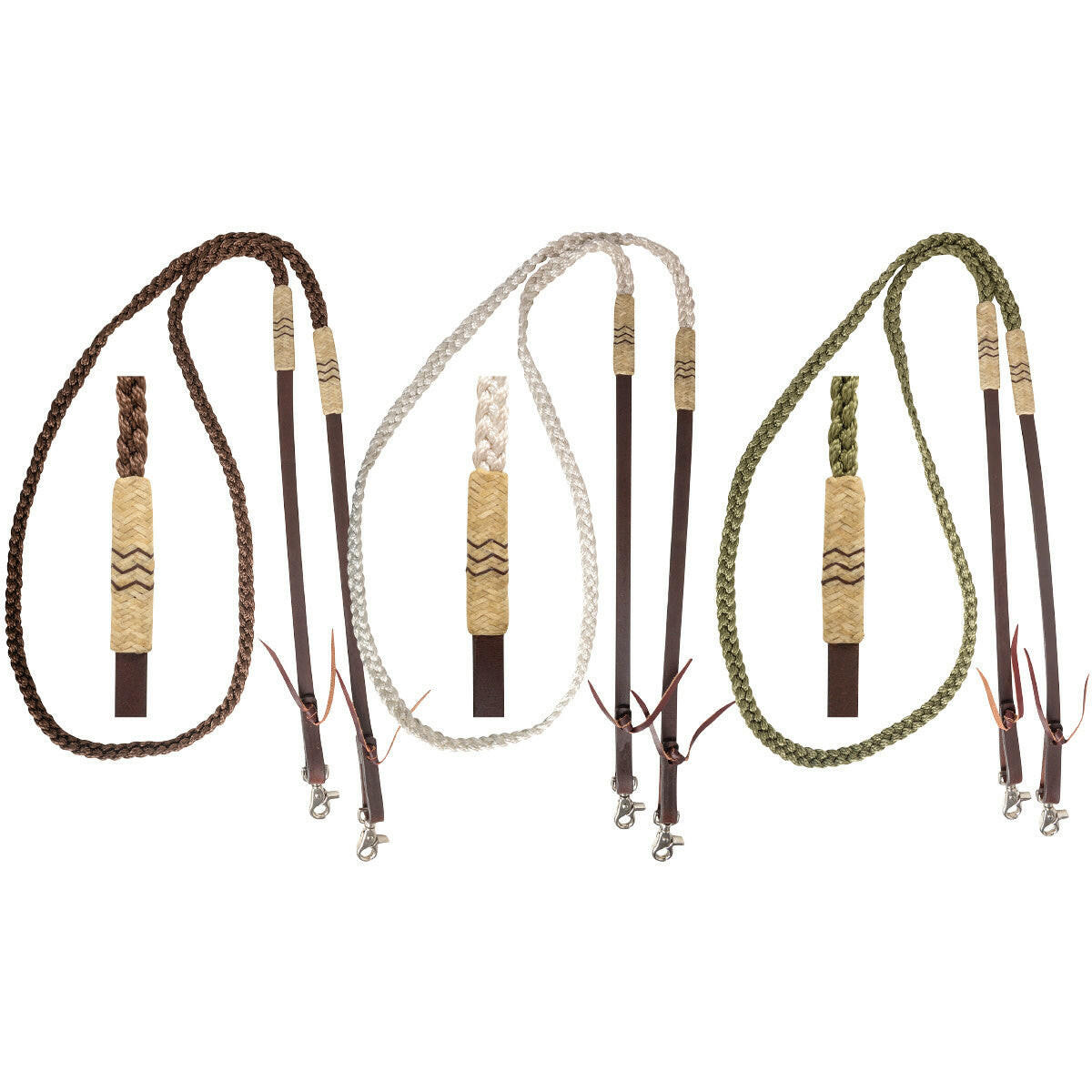 Braided Roping Reins w Rawhide | Corral Western Wear