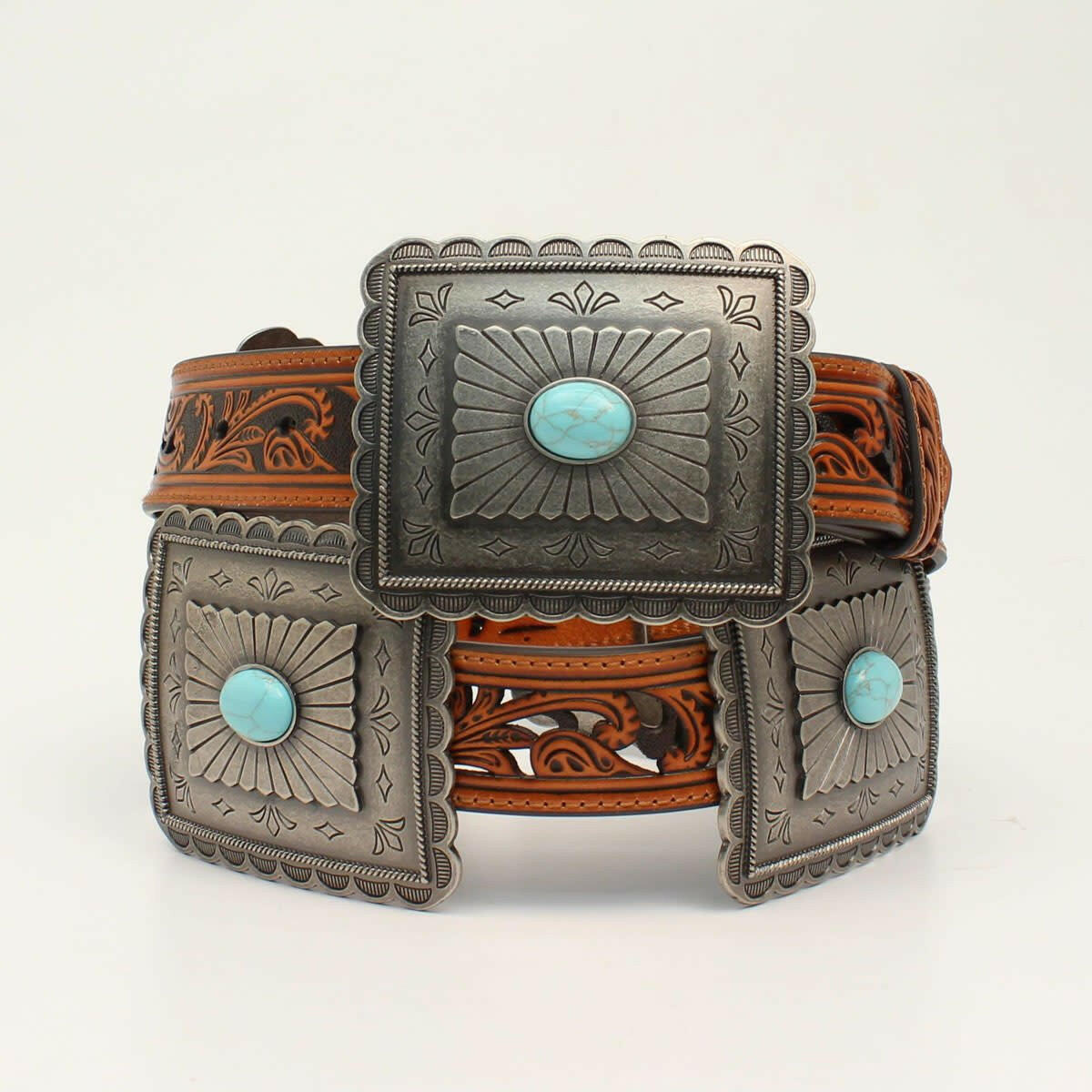 ARIAT RECTANGLE CONCHO BELT A1532108 – Corral Western Wear