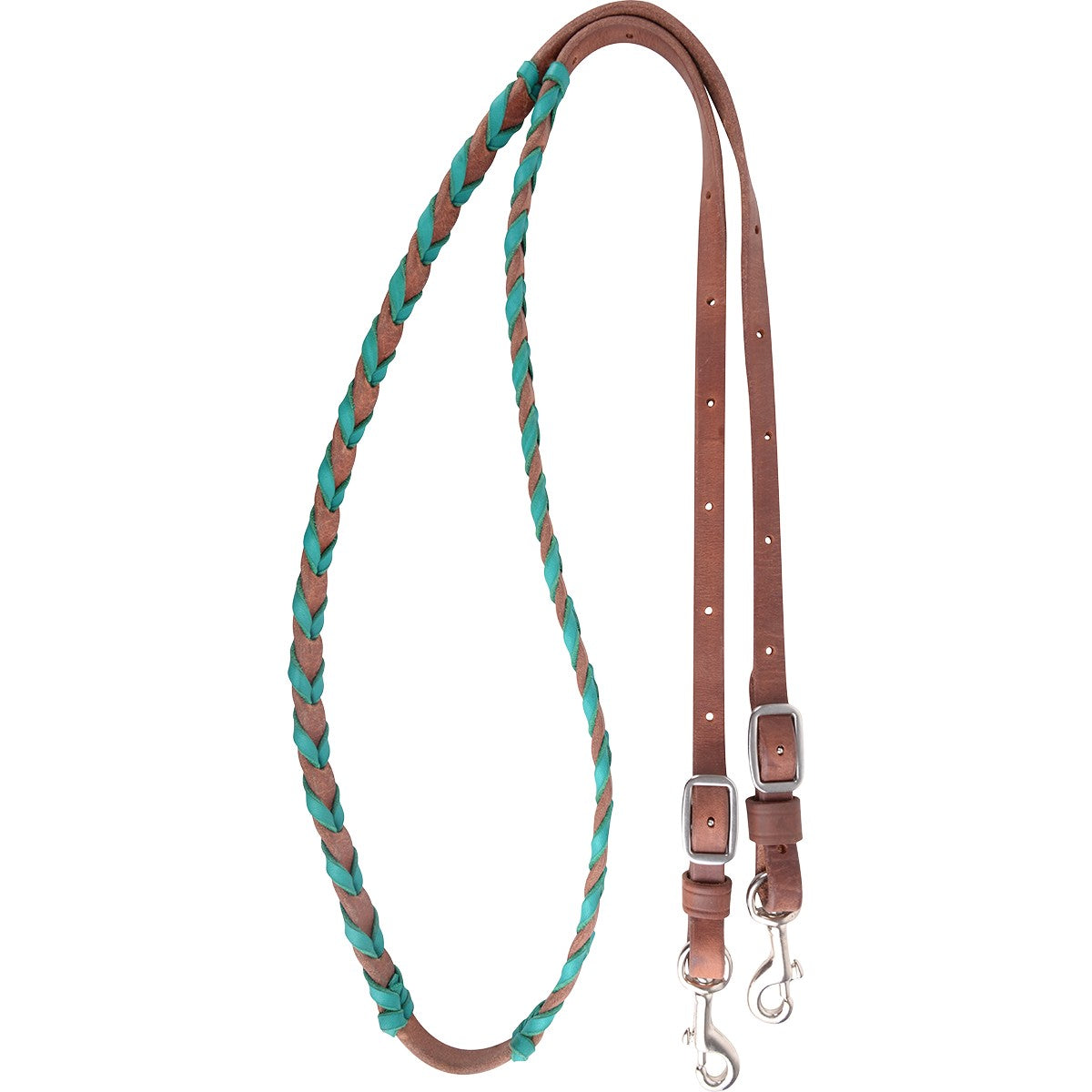 Martin Turquoise Latigo Laced Barrel Rein 3/4'' BR34BLTL | Corral ...