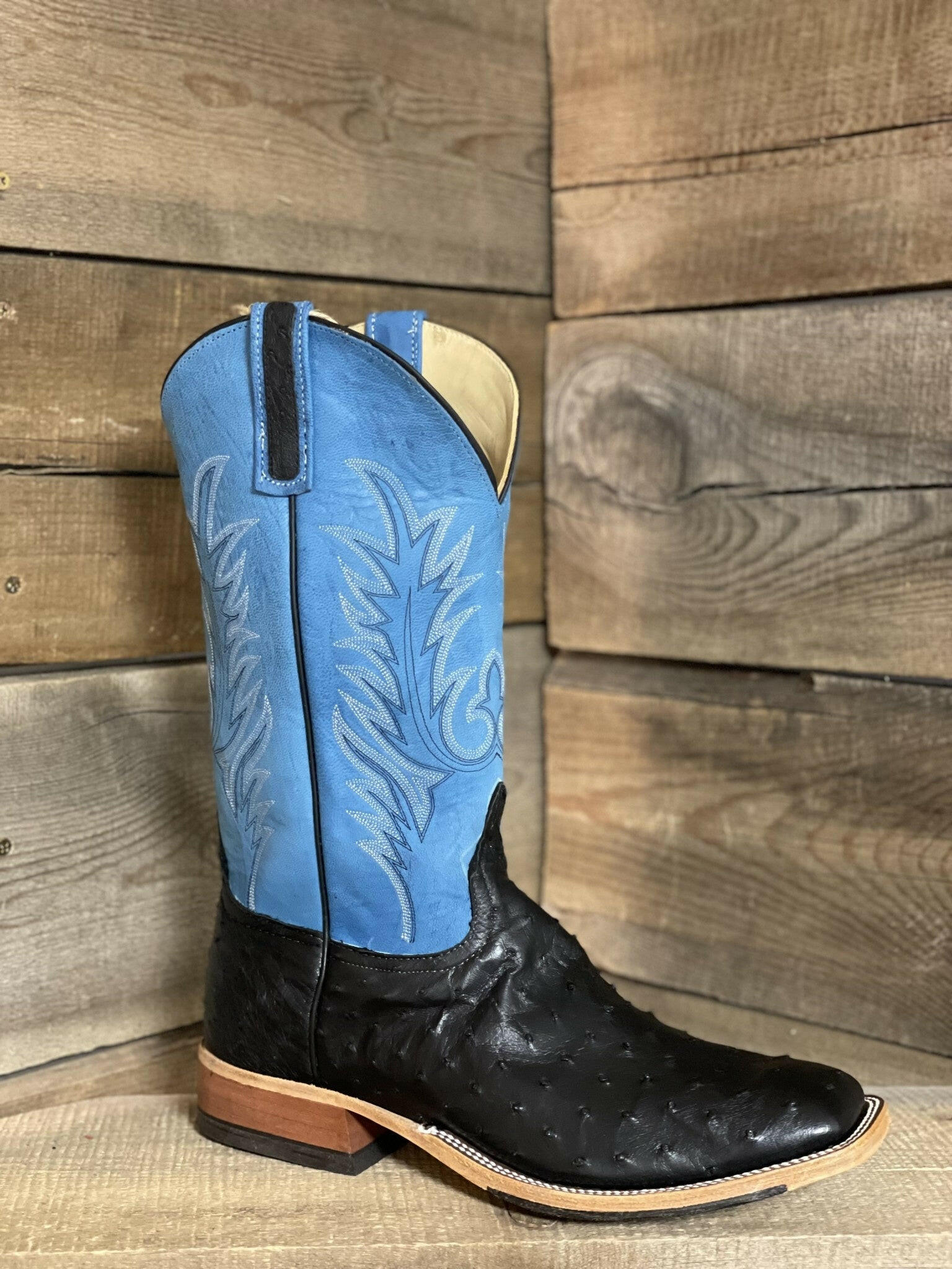 Anderson Bean Men's Black Full Quill Ostrich Boots 337486 | Corral ...