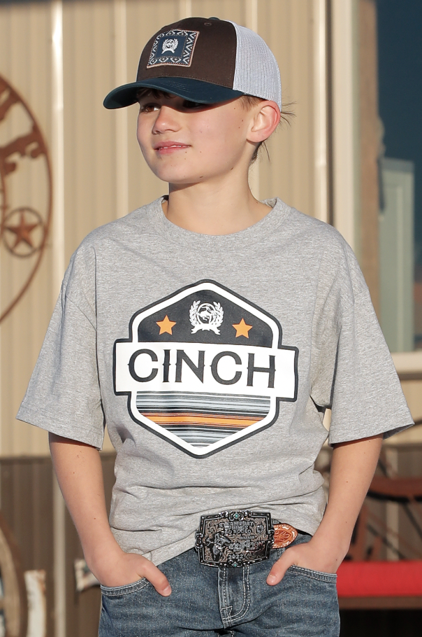 Cinch Boy's Grey Graphic Tee mtt7670139 C4 | Corral Western Wear
