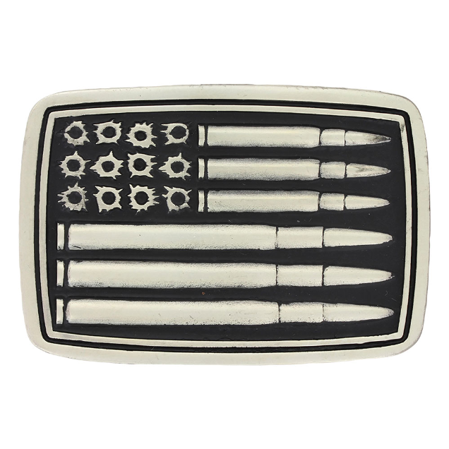 Montana SS Silver Bullet Flag Buckle A709P – Corral Western Wear
