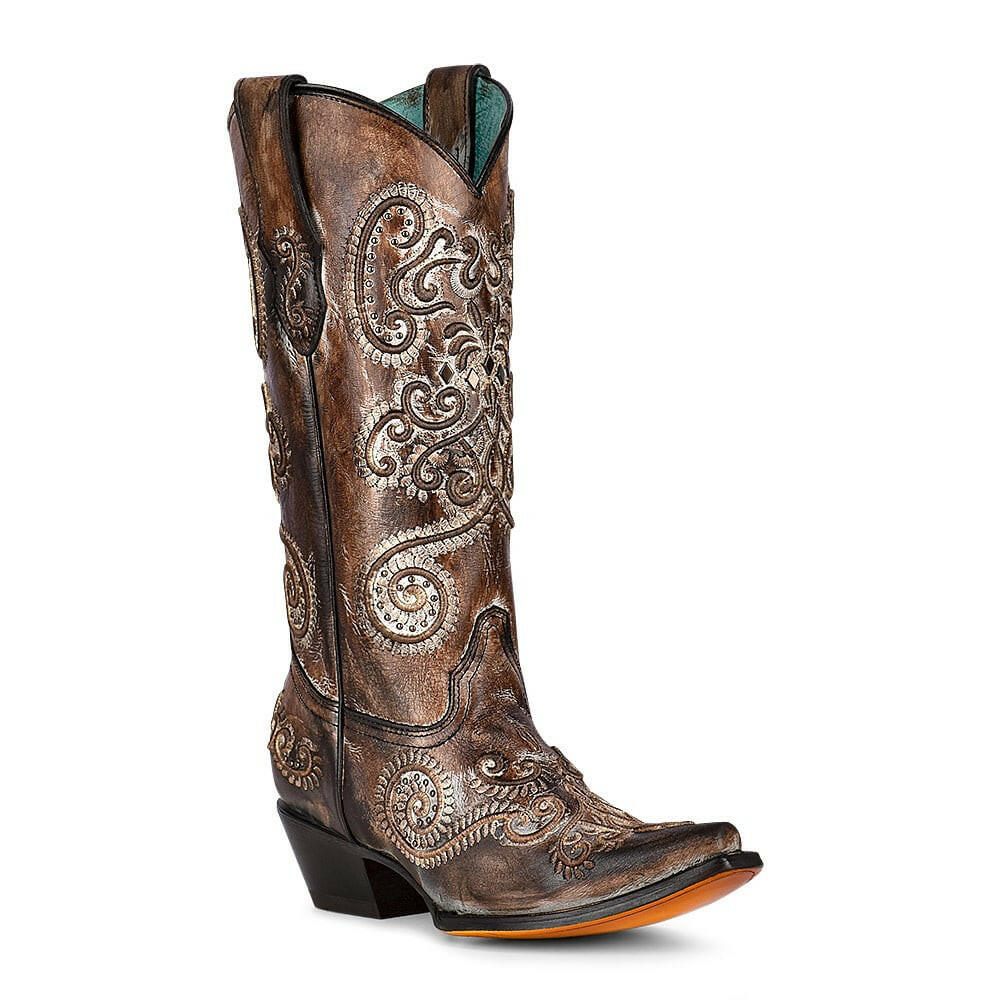 Corral Ladies Brown Emb w Studs C3848 – Corral Western Wear