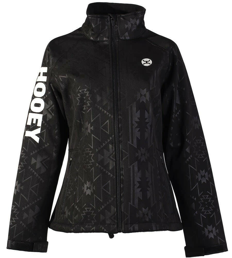 Hooey Women's Black Aztec Softshell Jacket HJ111BKAZ C4 | Corral ...